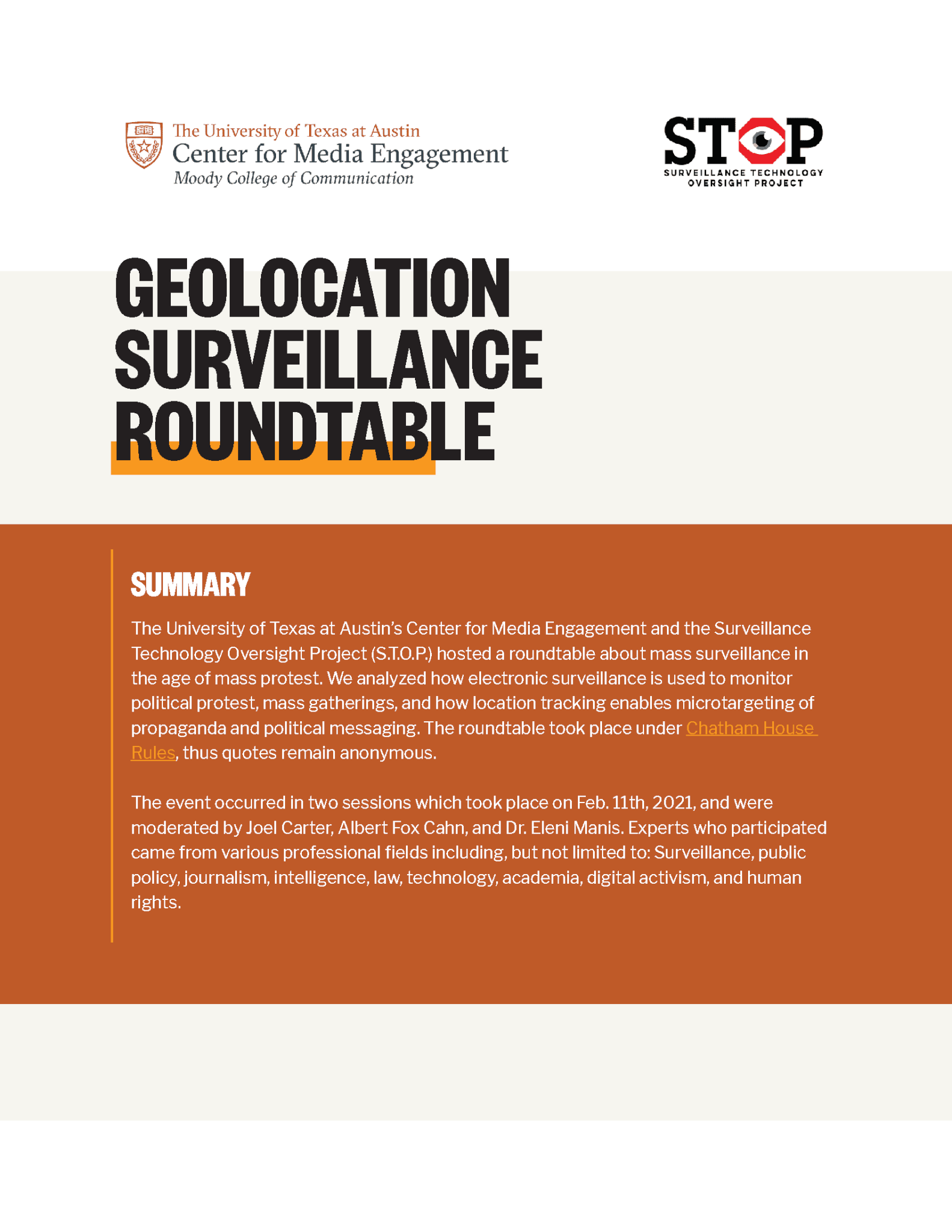 UNDERSTANDING GEOLOCATION - Center for Media Engagement - Center for ...